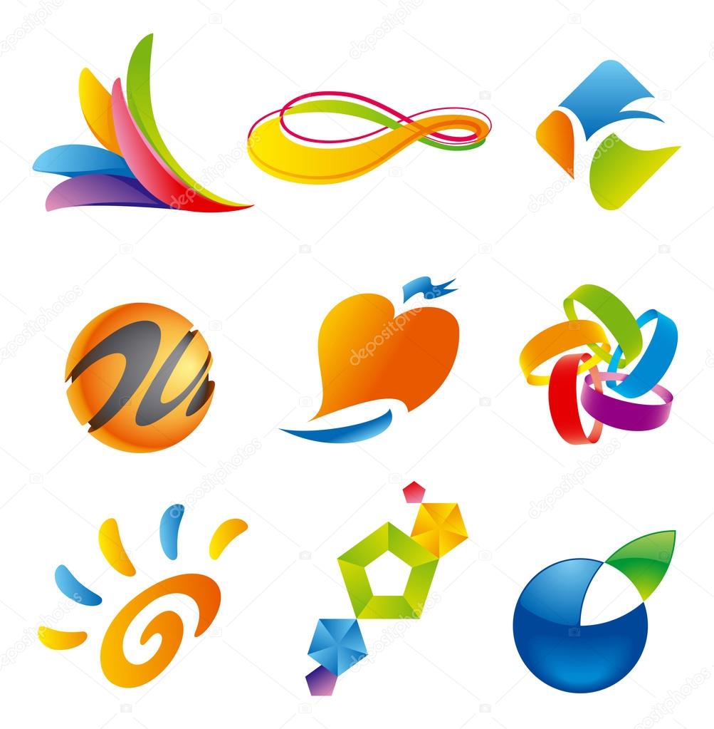 Set of colorful Icons Stock Vector by ©Gleb_Guralnyk 69603289