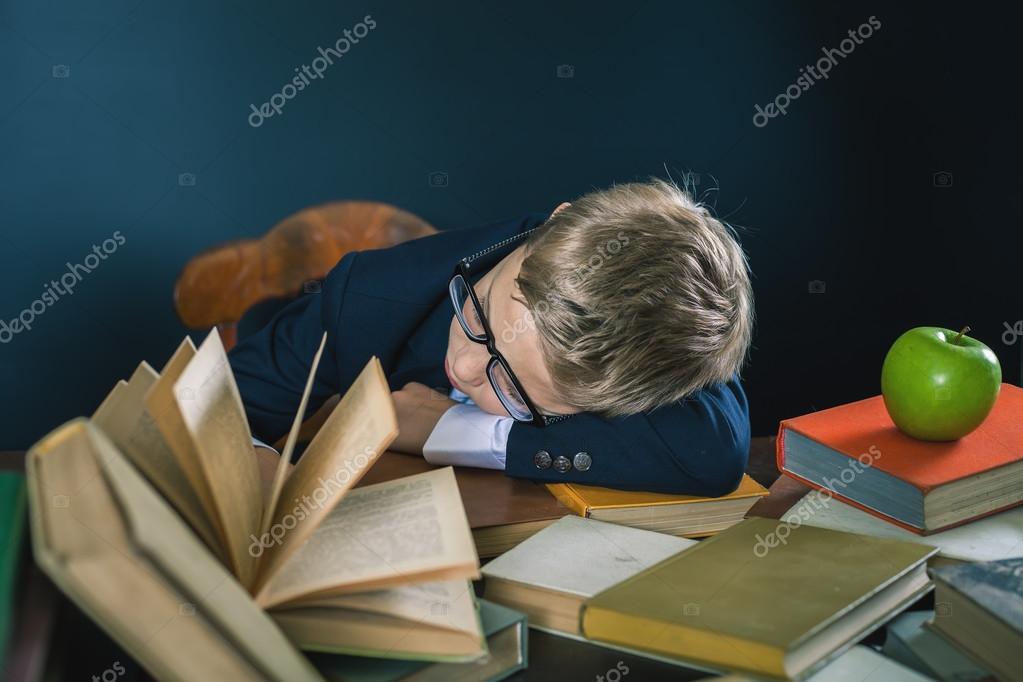 Motivate your child to study a boring subject Stock Photo by ©Petunyia ...