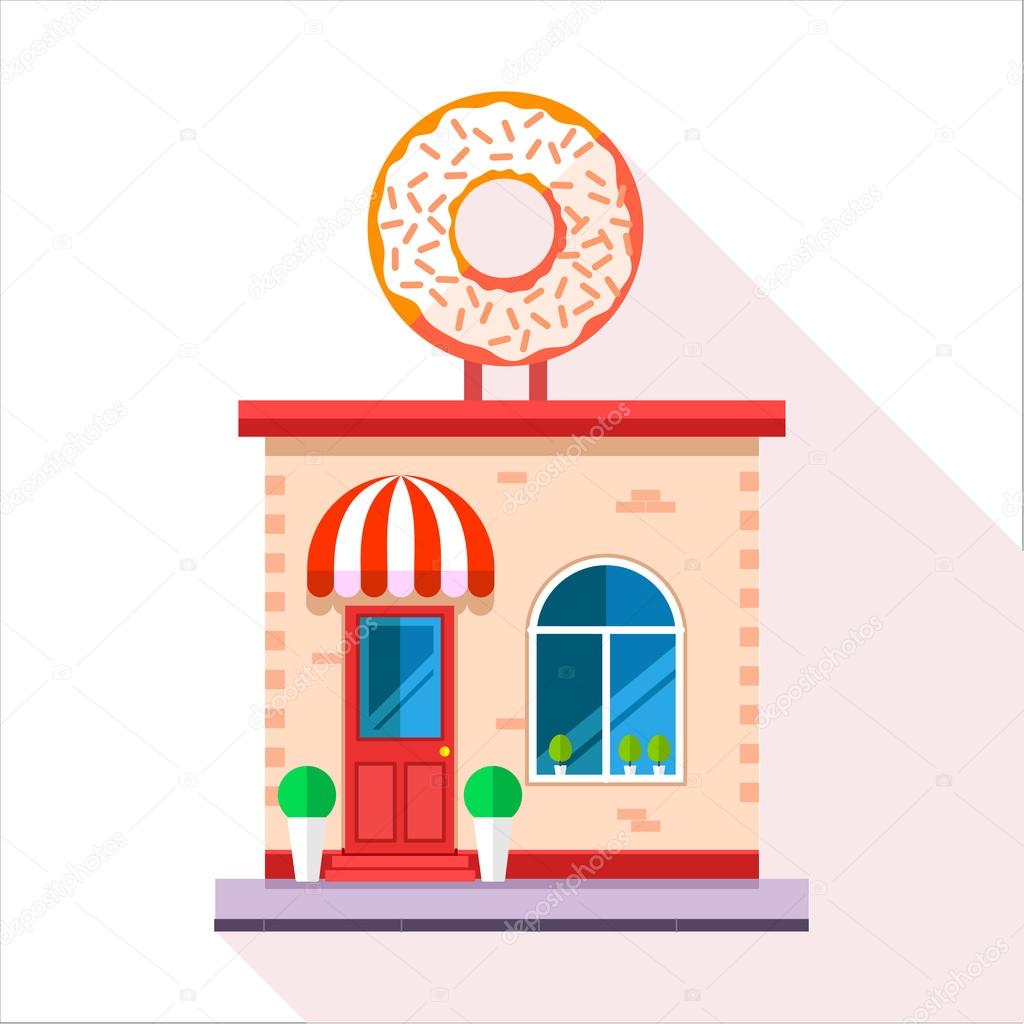 Donut shop Stock Vector by ©AleksandrChuguev 76191119