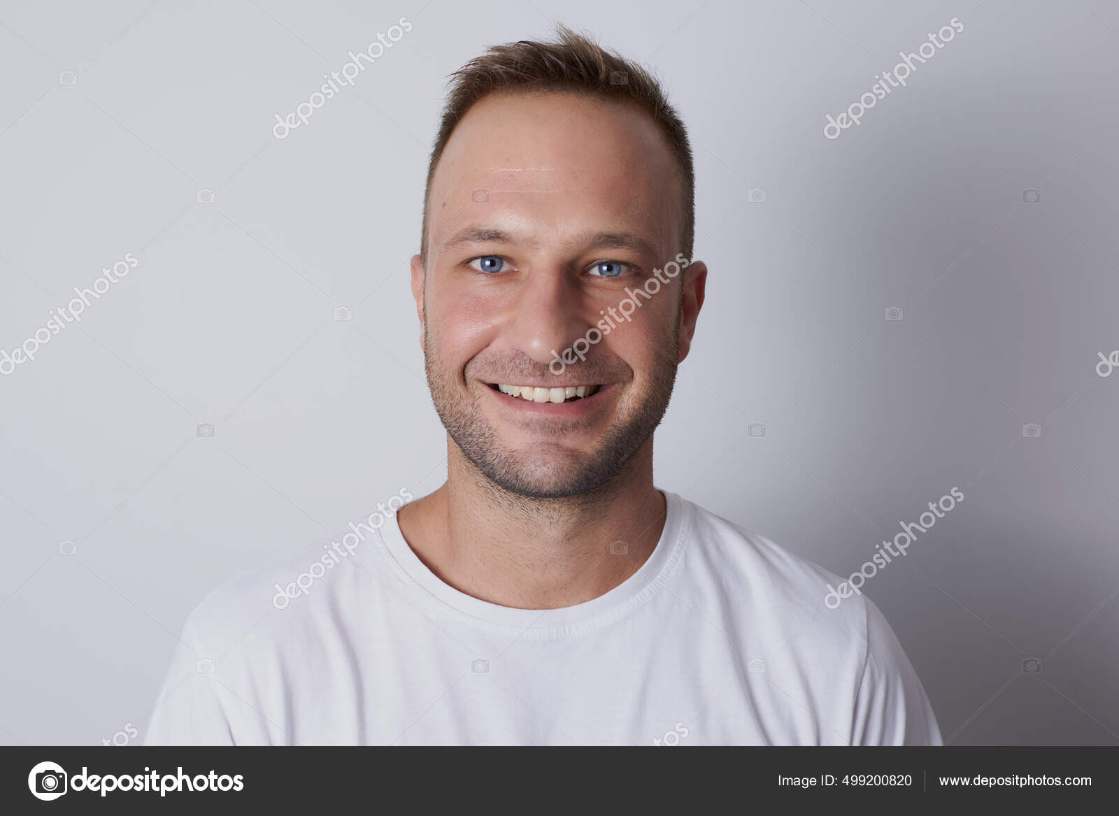 Smiling Human Faces White Background