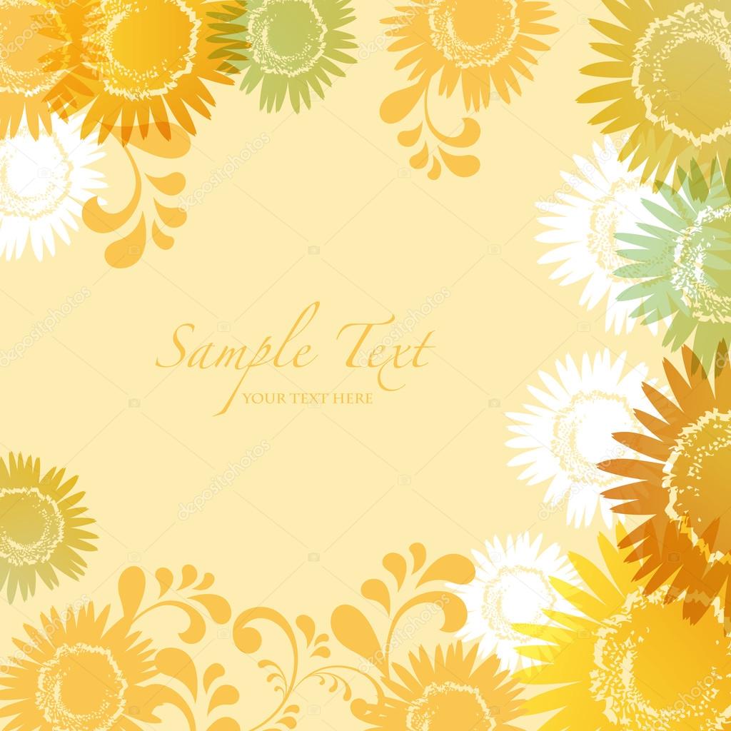 Sunflower background Stock Vector by ©MisaoN 69800467