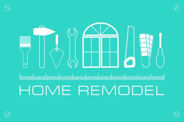 Remodelaci n del logotipo del vector. Conjunto de iconos de herramientas para reparaci n y ...