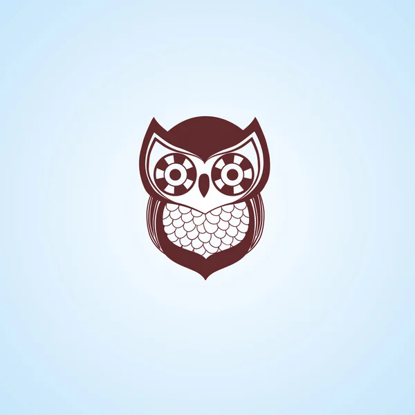 Stylized image of an owl, line logo in the form of an owl Stock Vector ...