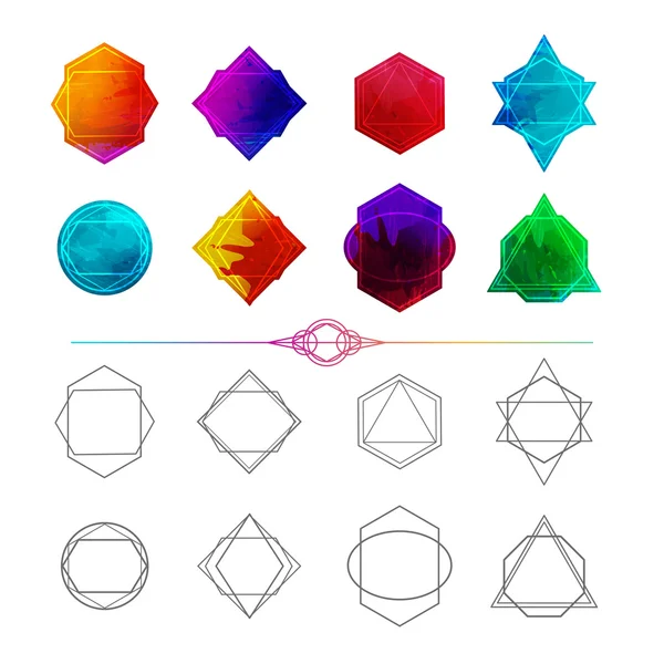 Set minimalist abstract geometric shapes Stock Vector Image by ©Uniyok ...