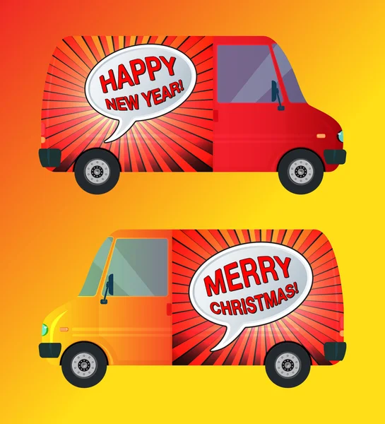 Merry christmas bus, Royalty-free Merry christmas bus Vector Images ...