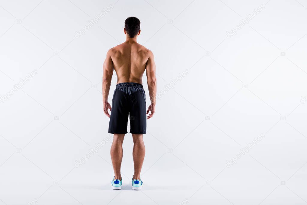 Parte posterior trasera detrás de cuerpo de cuerpo de longitud completa ...