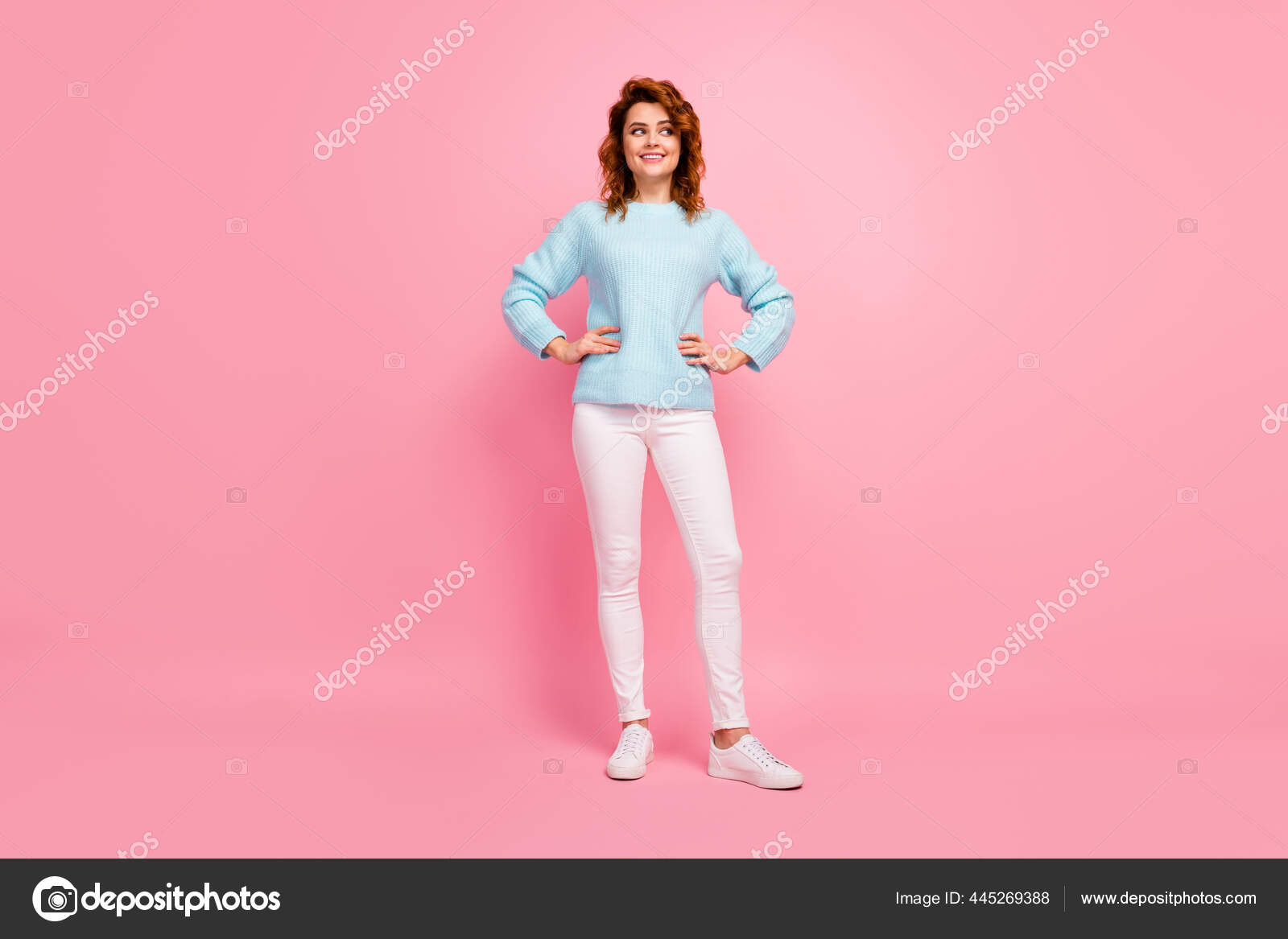 Full length body size view of her she nice-looking attractive lovely ...