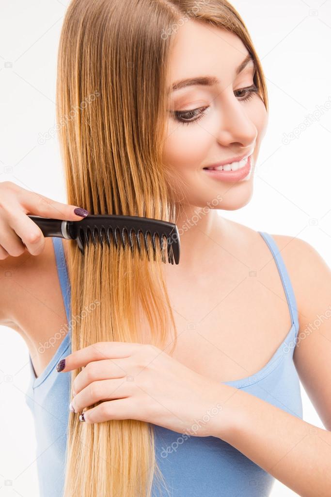 Woman Brushing Hair