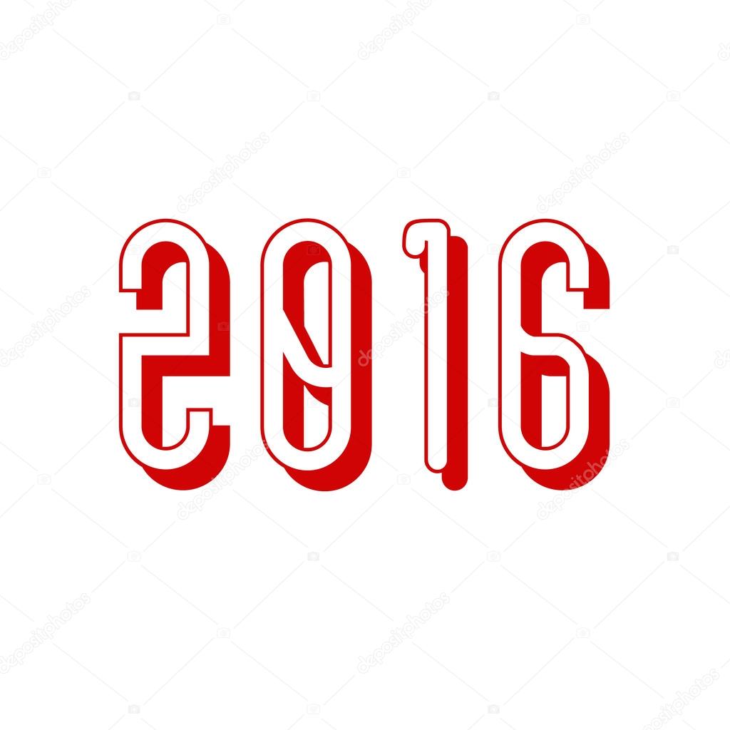 Poster 2016 numbers on the background, vector graphics Stock Vector ...