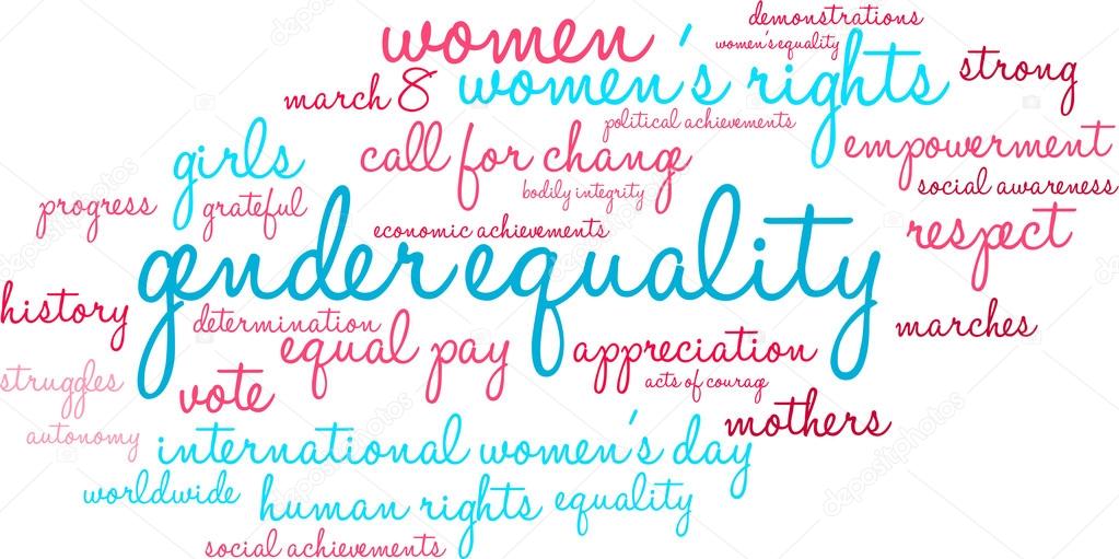 Igualdad de género palabra nube 2022