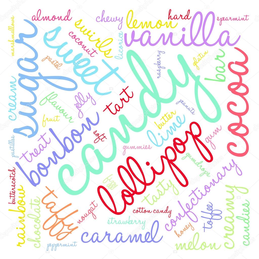 Candy Word Cloud — Stock Vector © arloo #87222158 Candy Word Cloud — Stock Vector © arloo #87222158
