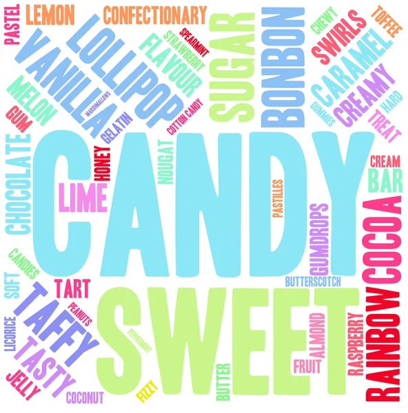 Candy Word Cloud — Stock Vector © arloo #88583324