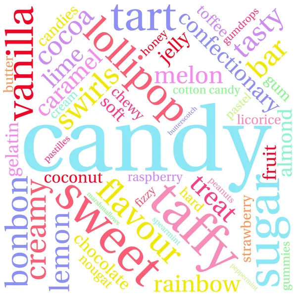 Candy Word Cloud — Stock Vector © arloo #88583470