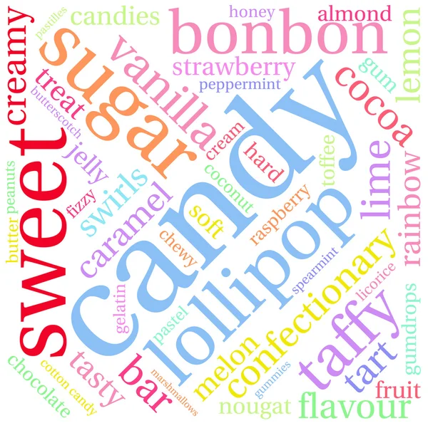 Candy Word Cloud — Stock Vector © arloo #88583592