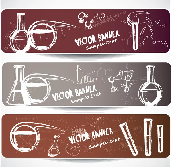 Chemistry symbols banners - Stock Image - Everypixel