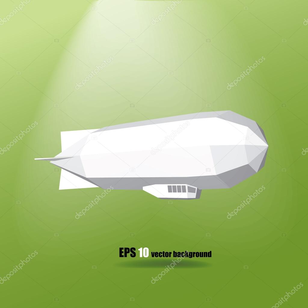 Low poly dirigible balloon Stock Vector Image by ©nucleartrash #72247843