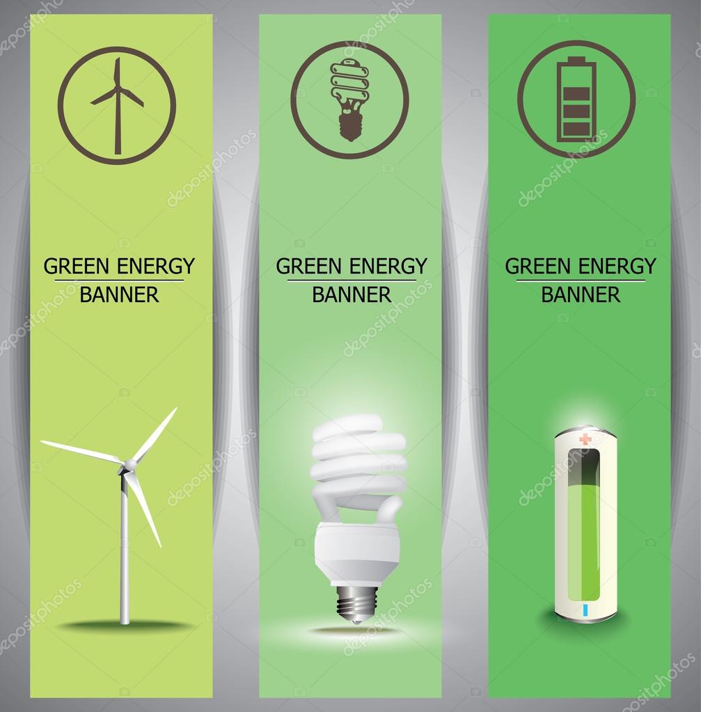 Green energy banners — Stock Vector © nucleartrash #73211917