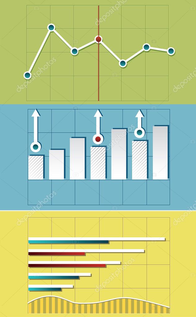Set of business graphs Stock Vector by ©nucleartrash 73212037