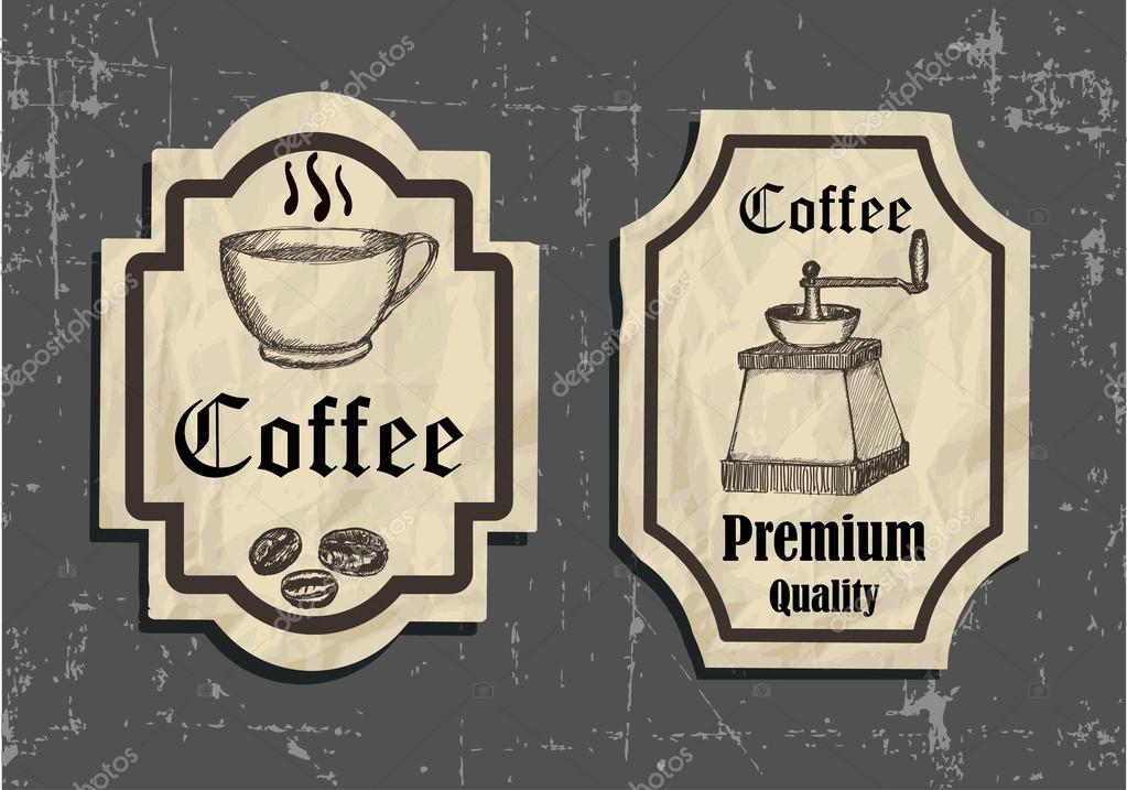 Vintage coffee labels Stock Vector Image by ©nucleartrash #73212525