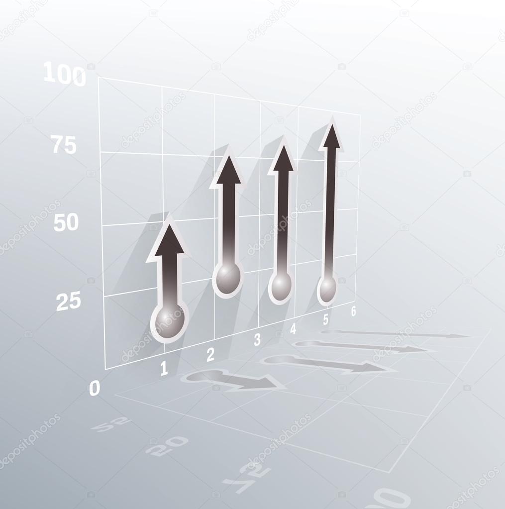 Arrows graph for infographics Stock Vector by ©nucleartrash 74289373