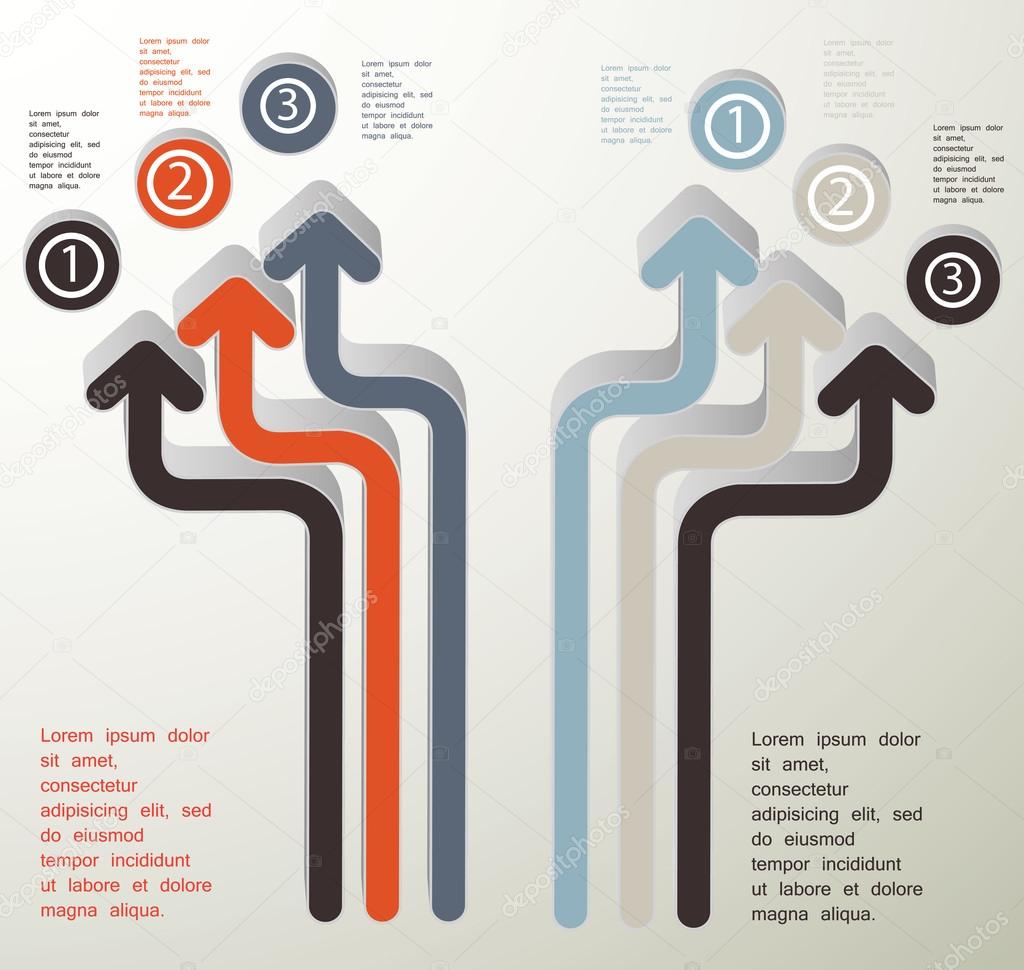 Infographic arrows with numbers Stock Vector Image by ©nucleartrash ...
