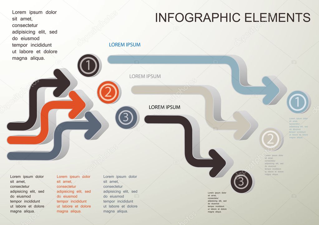Infographic arrows with numbers Stock Vector by ©nucleartrash 76753345