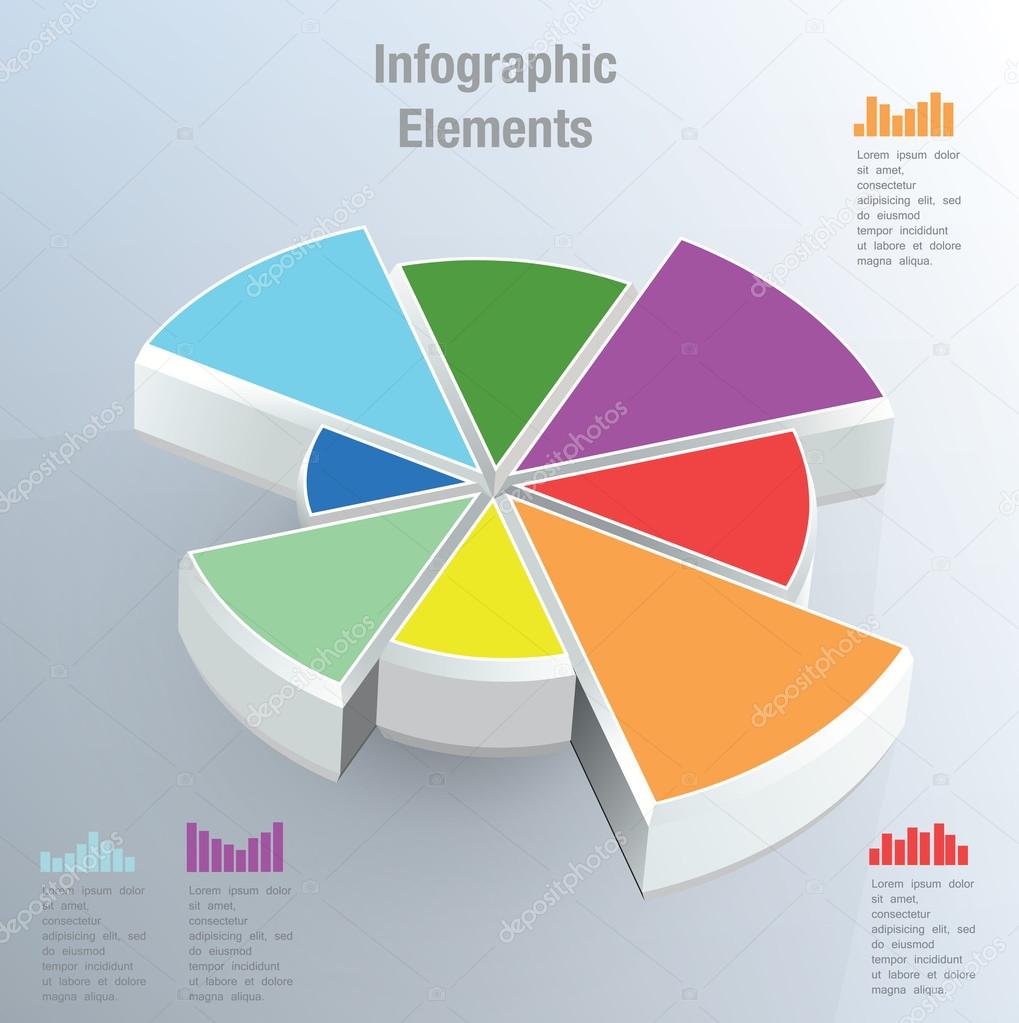 3d pie chart Infographic element Stock Vector Image by ©nucleartrash ...