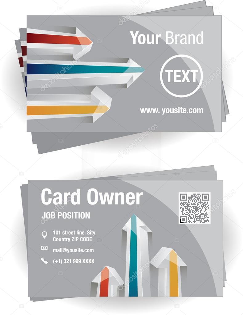 Business cards with arrows design Stock Vector Image by ©nucleartrash ...