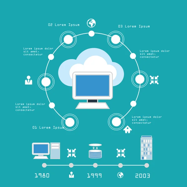Cloud computing concept. — Stock Vector © AntunHirsman #41927735