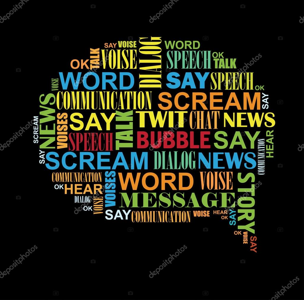 Speech Bubble With Words — Stock Vector © Nucleartrash 95802258