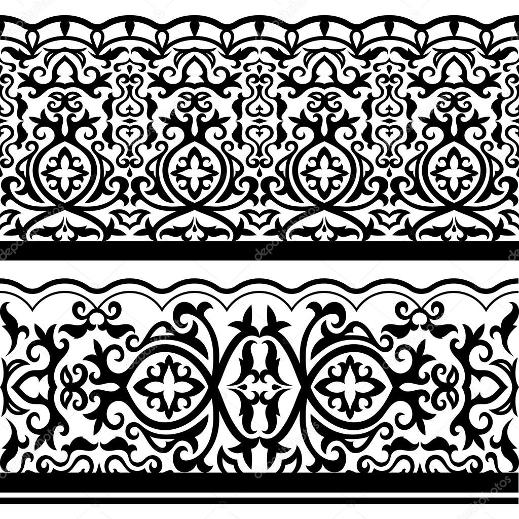 Traditional arabic seamless border — Stock Vector © ssstocker #114372780