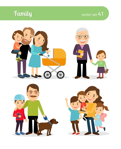 Family characters Stock Vectors, Royalty Free Family characters ...