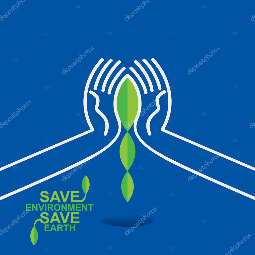 Leaf safe in and save environment vector Stock Vector Image by ©vgarts ...