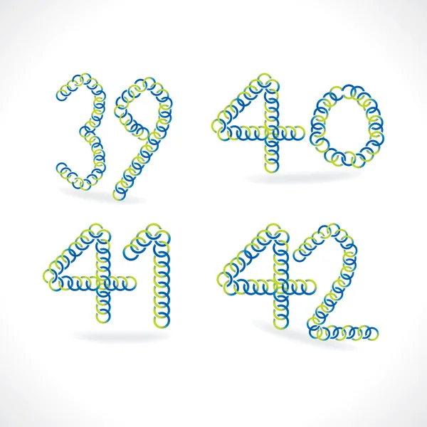Numeric number created by blue green circles Stock Vector Image by ...