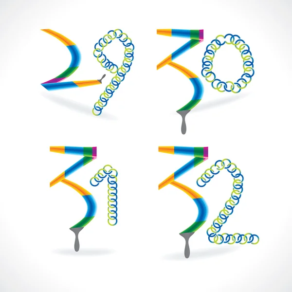 Numeric number created by blue green circles Stock Vector Image by ...