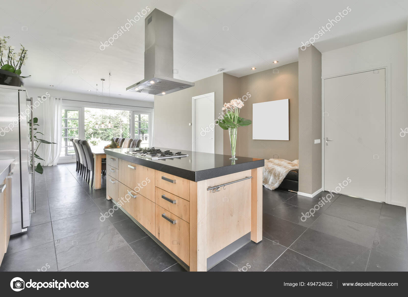 Beautiful kitchen design — Stock Photo © procontributors #494724822