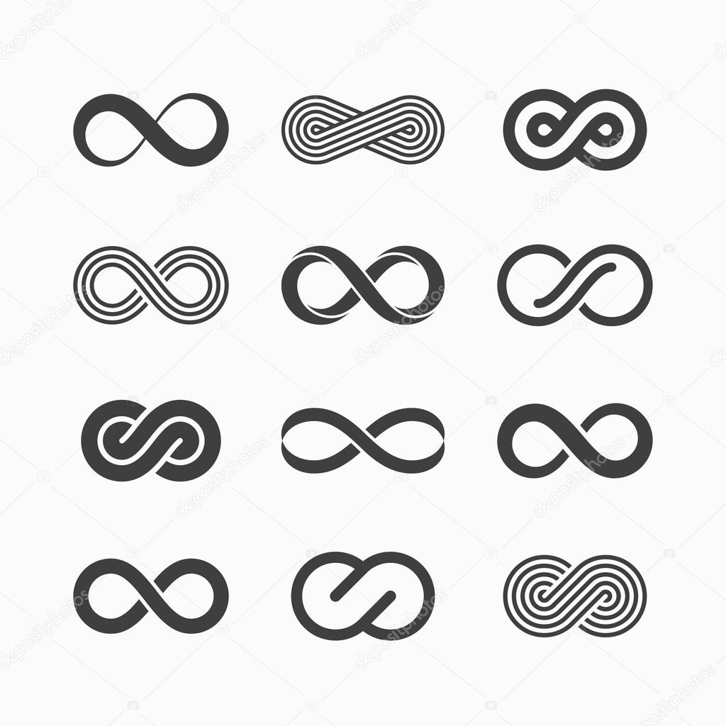 Iconos de símbolo infinito vector, gráfico vectorial © Alhovik imagen ...