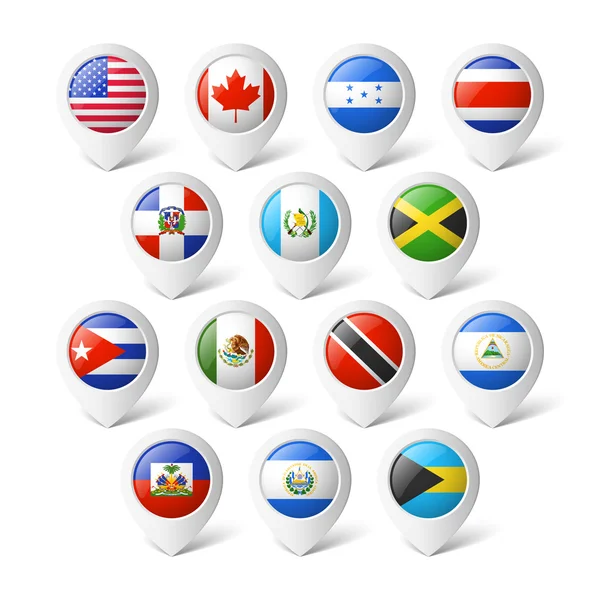 Map pointers with flags — Stock Vector © Alhovik #69940531