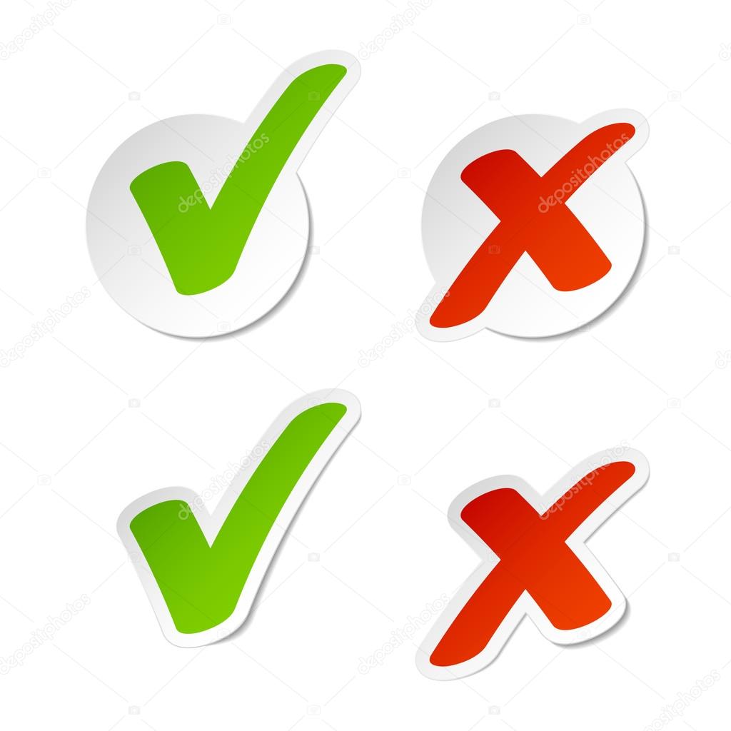 Check mark stickers Stock Vector Image by ©Alhovik #69935167