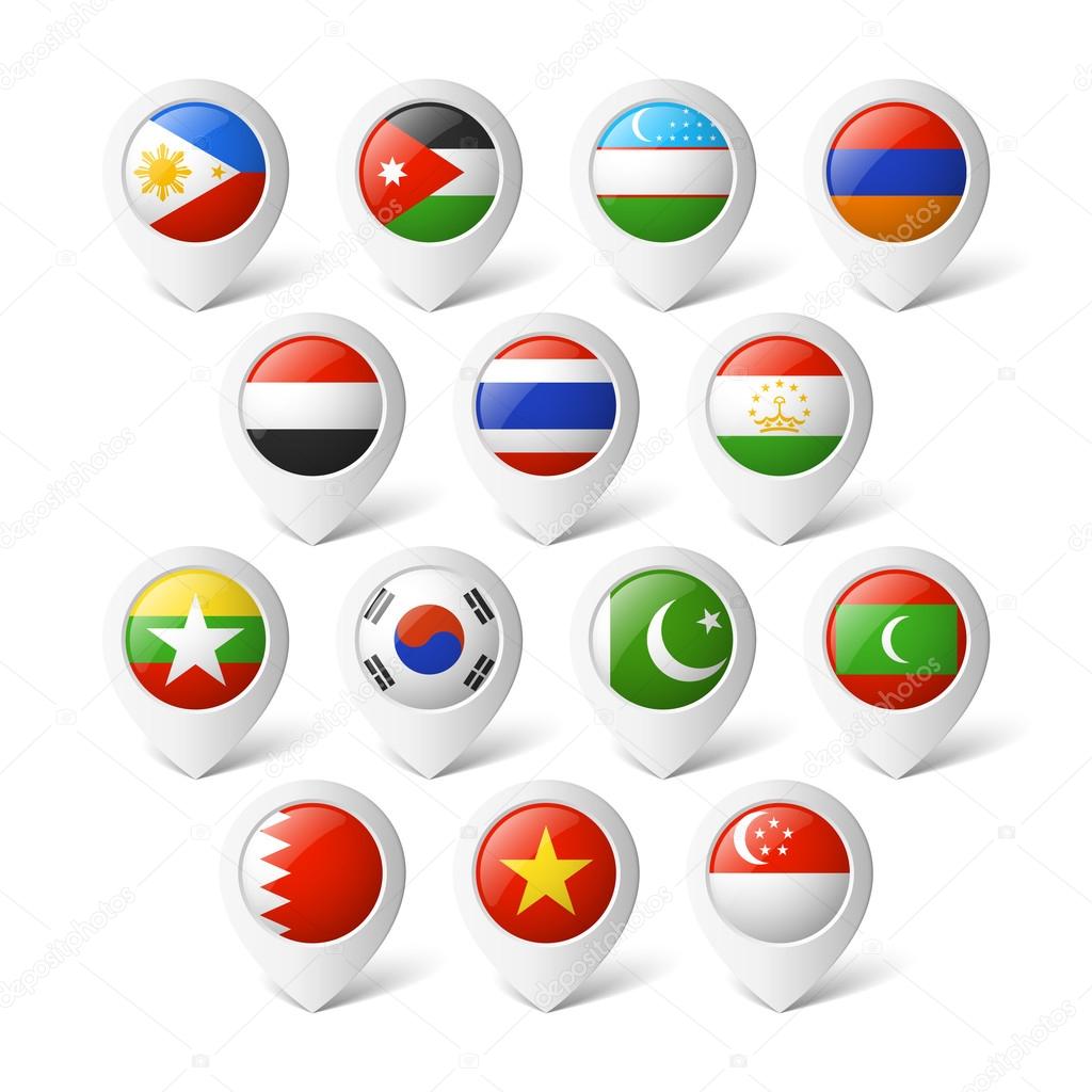Map pointers with flags — Stock Vector © Alhovik #69937363 Map pointers with flags — Stock Vector © Alhovik #69937363