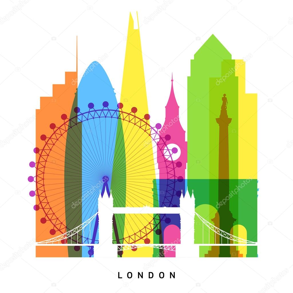 London landmarks bright collage — Stock Vector © Alhovik #69937373