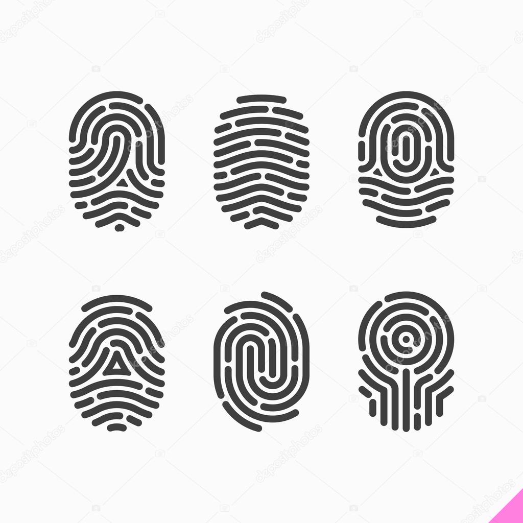 Fingerprint icons set — Stock Vector © Alhovik #69938903 Fingerprint icons set — Stock Vector © Alhovik #69938903