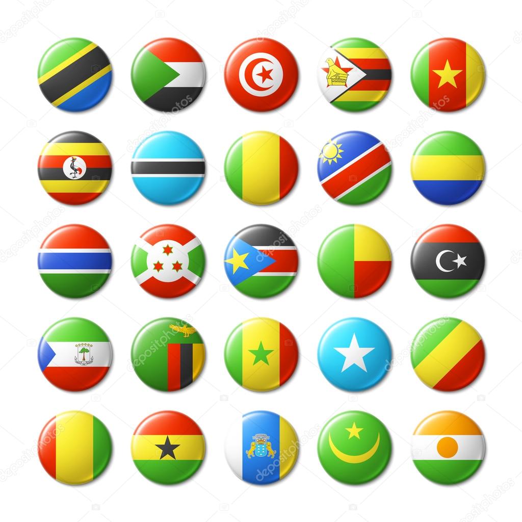 World flags round badges — Stock Vector © Alhovik #69939287