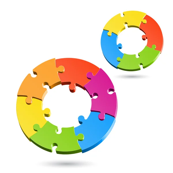 Colorful round Jigsaw puzzle Stock Vector Image by ©Alhovik #69939617