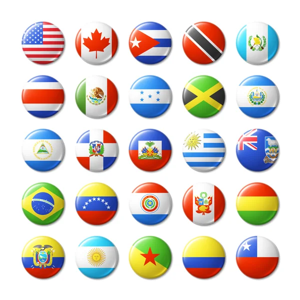 World flags round badges — Stock Vector © Alhovik #69940221