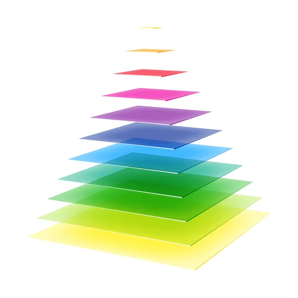 Piramide de colores Vector Art Stock Images | Depositphotos