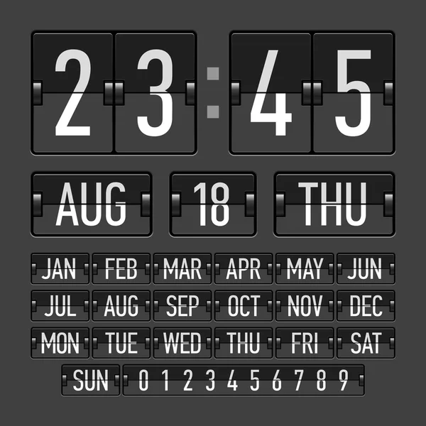 ᐈ Split flap clock stock vectors, Royalty Free flip clock illustrations ...
