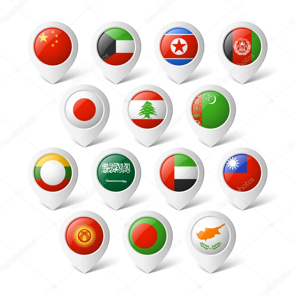 Map pointers with flags — Stock Vector © Alhovik #69942573 Map pointers with flags — Stock Vector © Alhovik #69942573