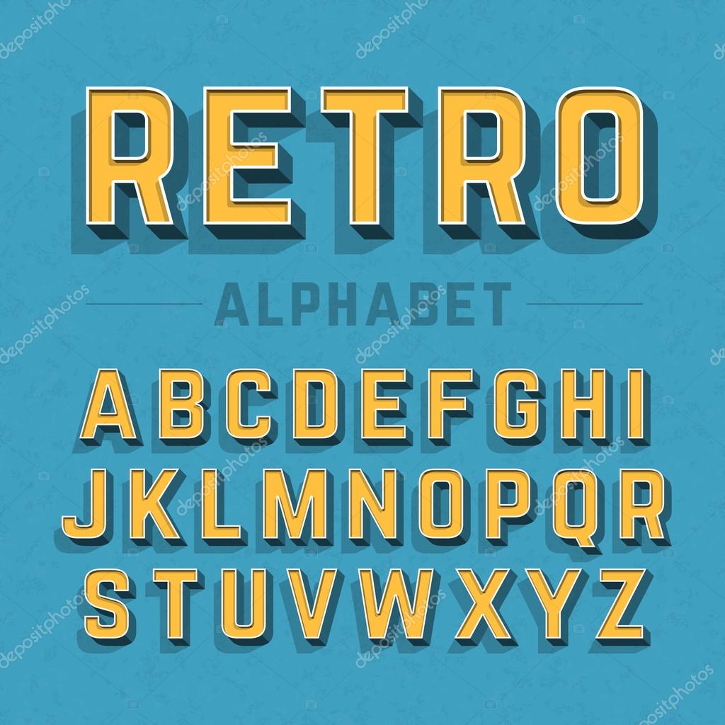 Retro style alphabet Stock Vector Image by ©Alhovik #78418342