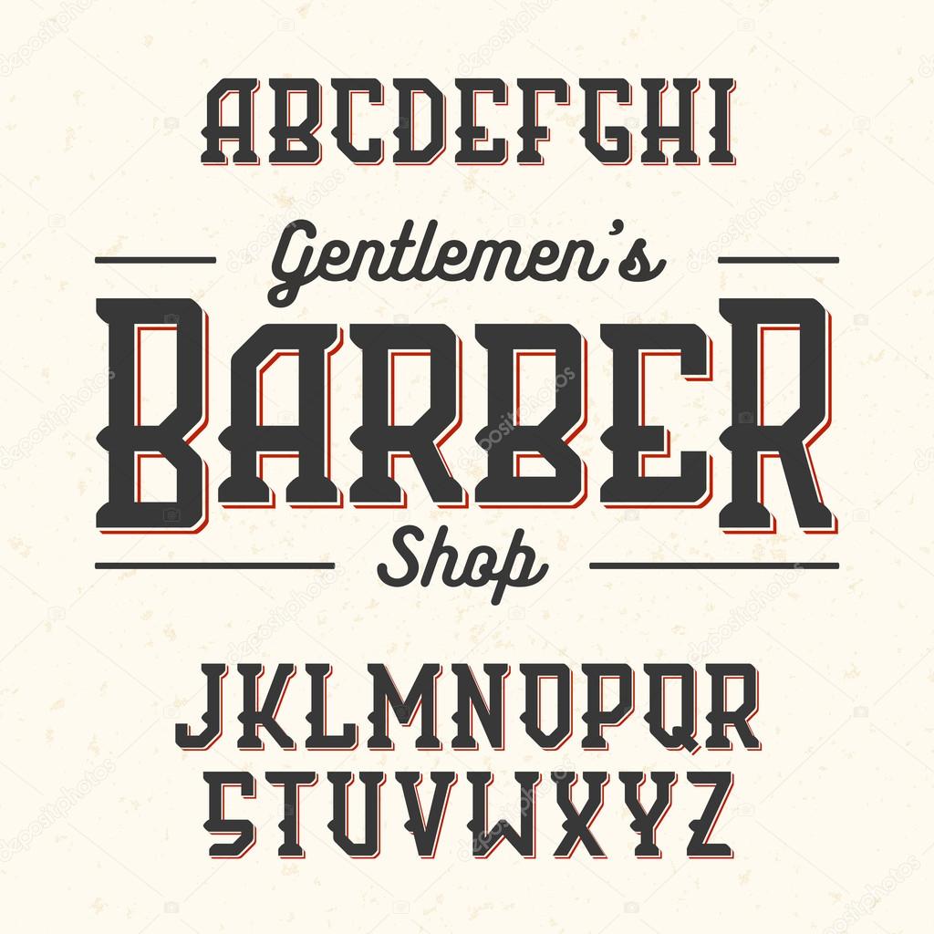 Barber Shop font set — Stock Vector © Alhovik #97800318